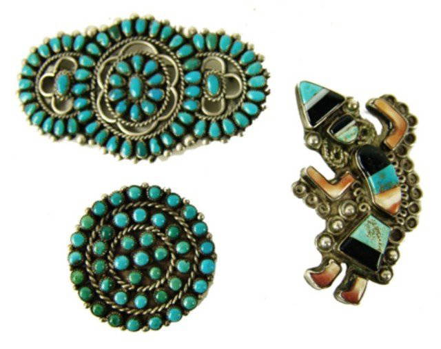 3 Zuni Pins