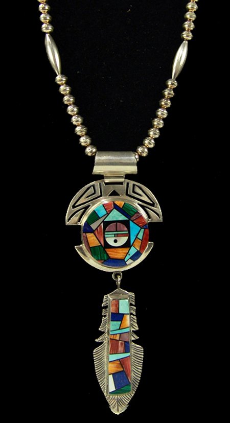Navajo Inlay Necklace - Alvin Yellowhorse