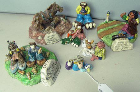 7 John Howell Clay Sculptures