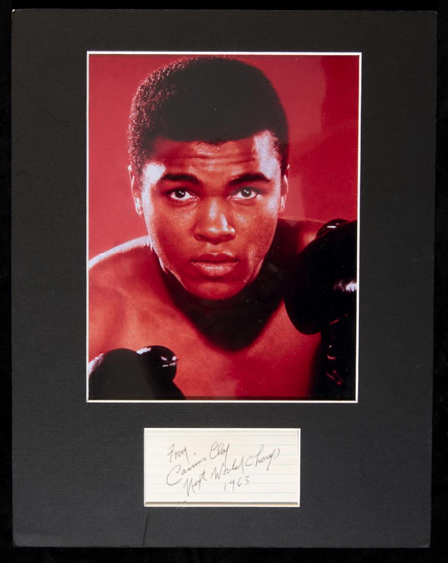 An Early Cassius Clay Signature, In Ink On Lined Paper,