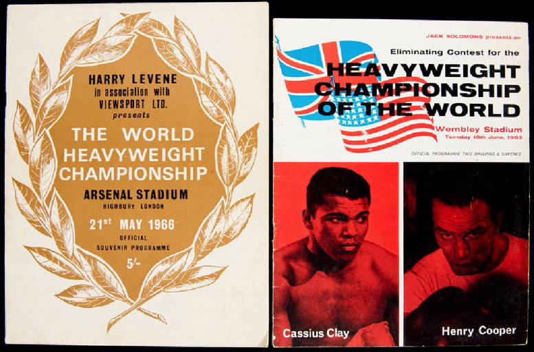 Programmes For The Two Muhammad Ali V Henry Cooper