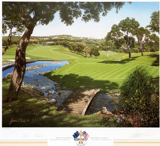 A Graeme Baxter 1997 Ryder Cup Golf Print Signed By