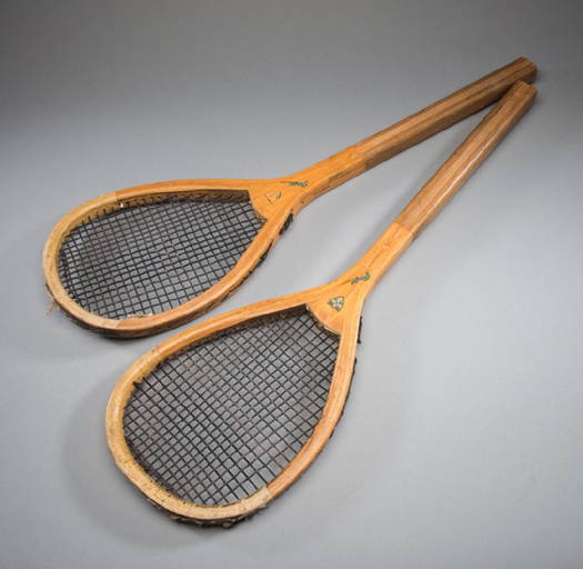 Two Grays Of Cambridge Real Tennis Racquets, One