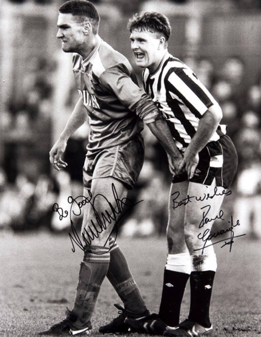 Vinnie Jones And Paul Gascoigne Double Signed Iconic