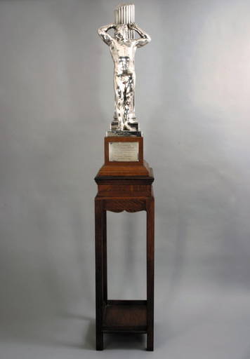 A Silver Plated Statue Of Eugen Sandow, Cast As Sa