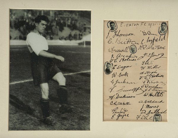 628: A Dixie Dean autographed display, comprising a fra - May 07, 2008 ...