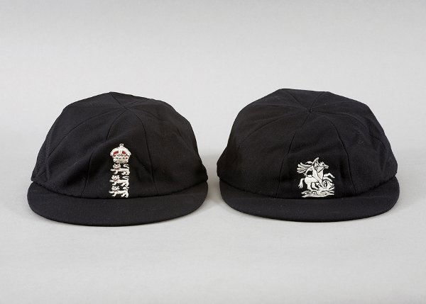 787: A blue England cricket cap, with embroidered crown