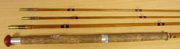 J S Sharpe A 'scottie' Split Cane Salmon Rod,