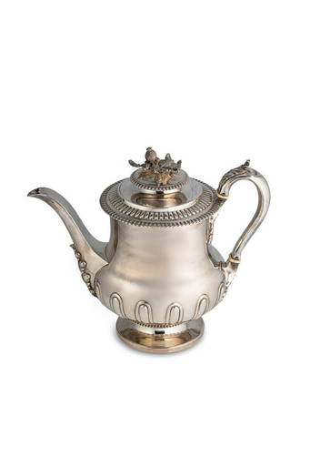 A George Iii Silver Coffee Pot, Mark Of Samuel Hennell, London 1812, Of ...
