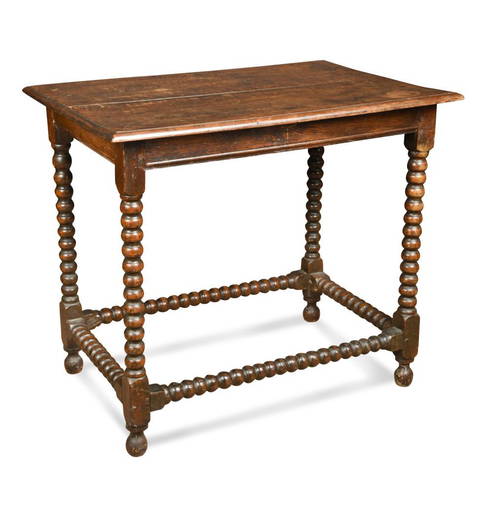 An Oak Bobbin Turned Centre Table, Early 18th Century, The Two Plank ...