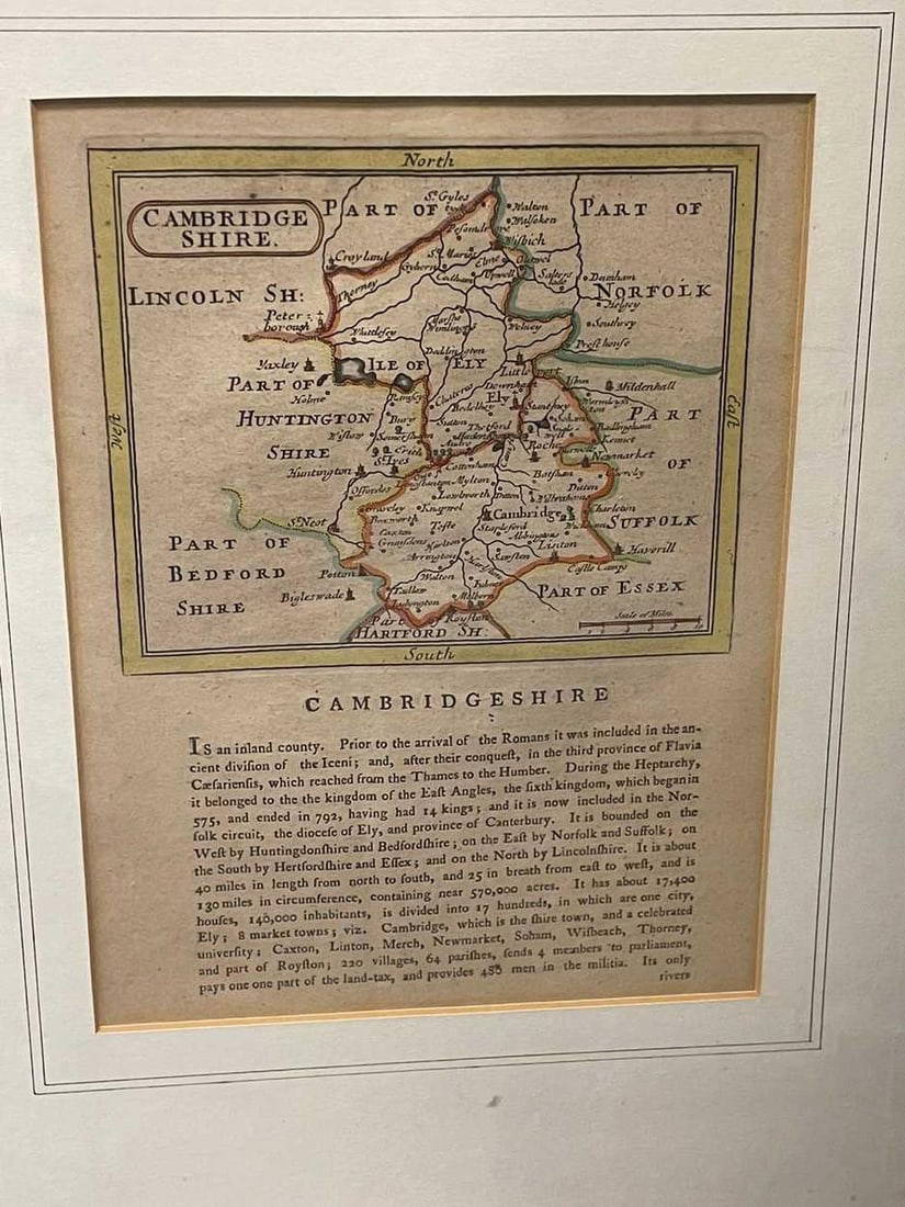 Cambridgeshire And Huntingdonshire County Maps Auction