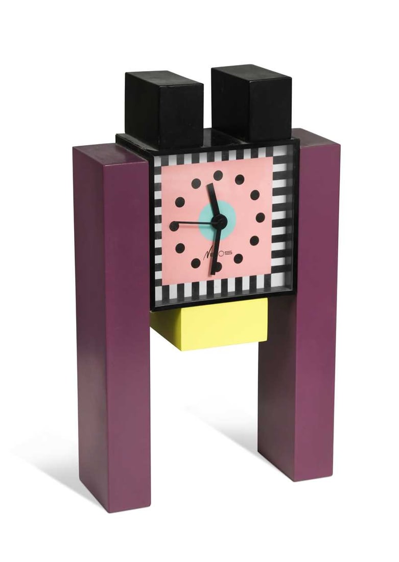 A 1980s Memphis Clock, Designed By Nathalie Du Pasquier And George J ...