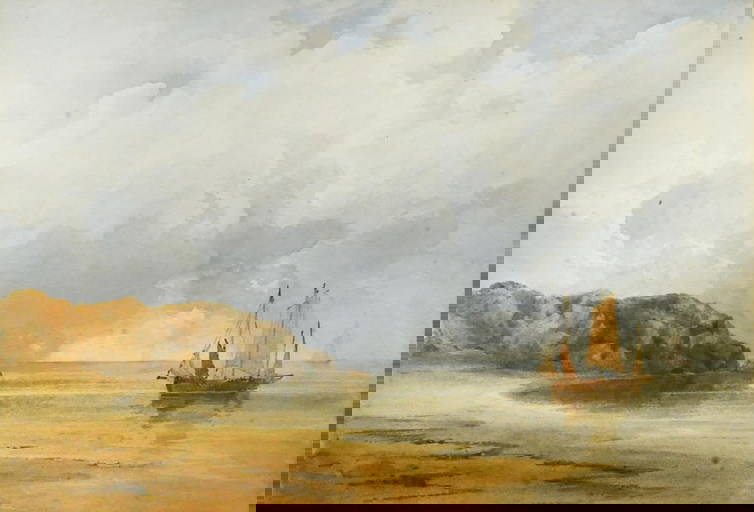 Circle Of Anthony Vandyke Copley Fielding Pows (british, 1787 1855)