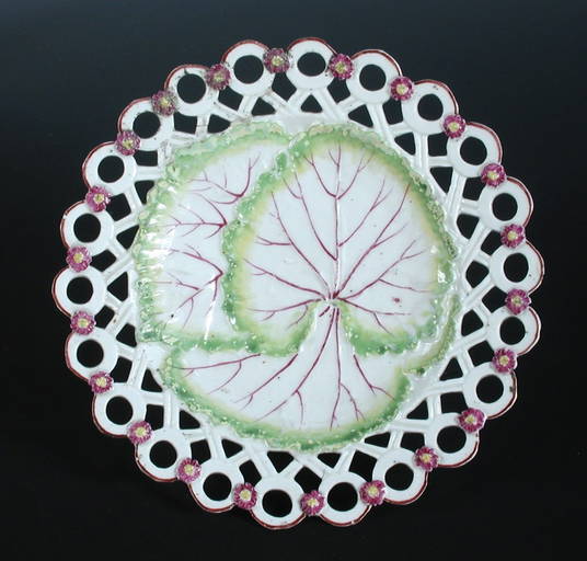 An 18th Century Derby 'spectacle' Plate,