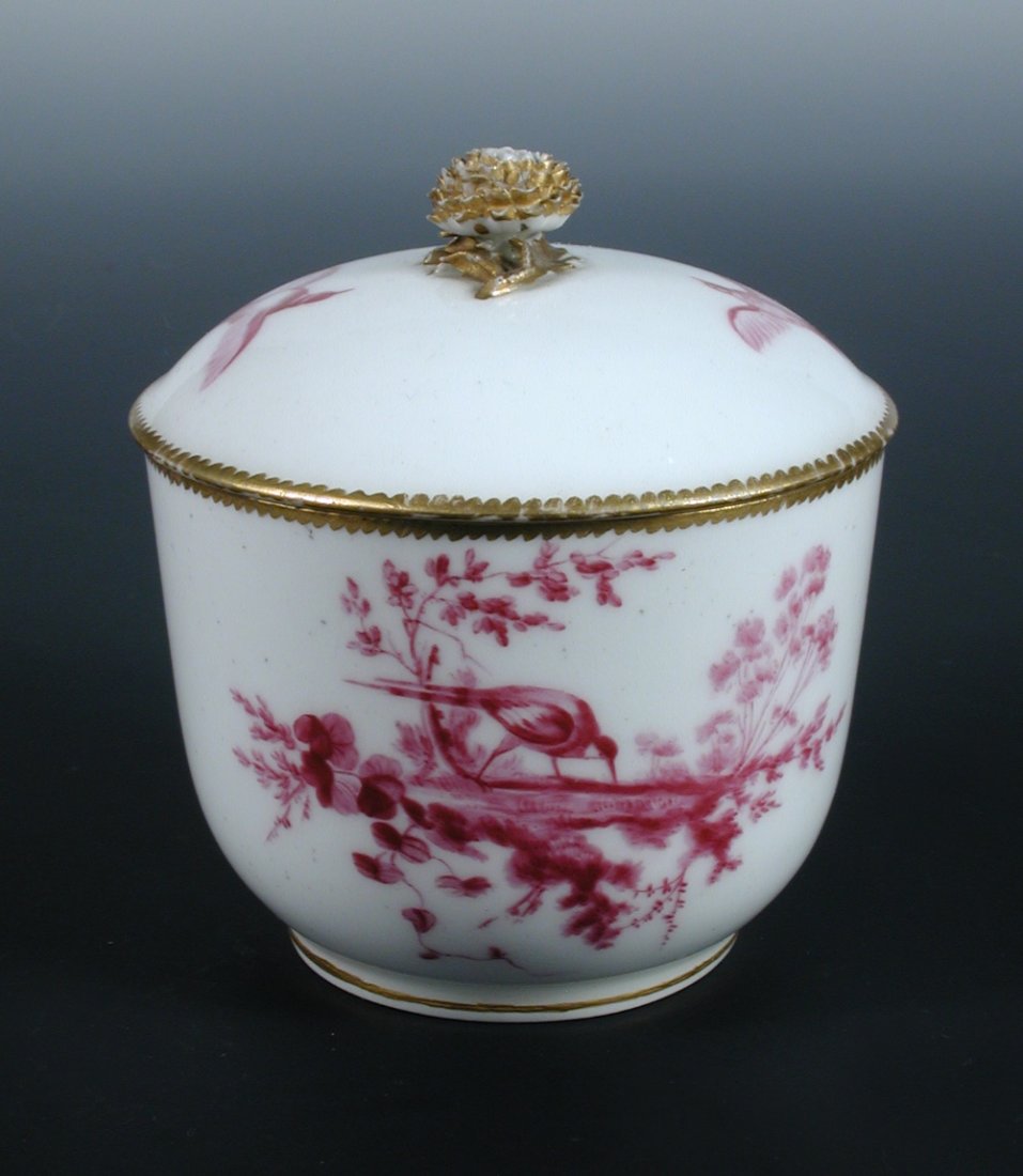 A Sevres sucrier and cover, date letter for 1756,