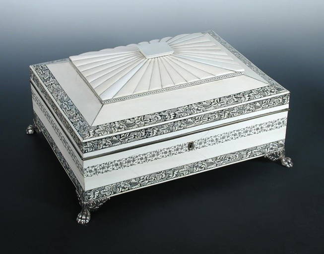 A 19th Century Vizagapatam Ivory Work Box,