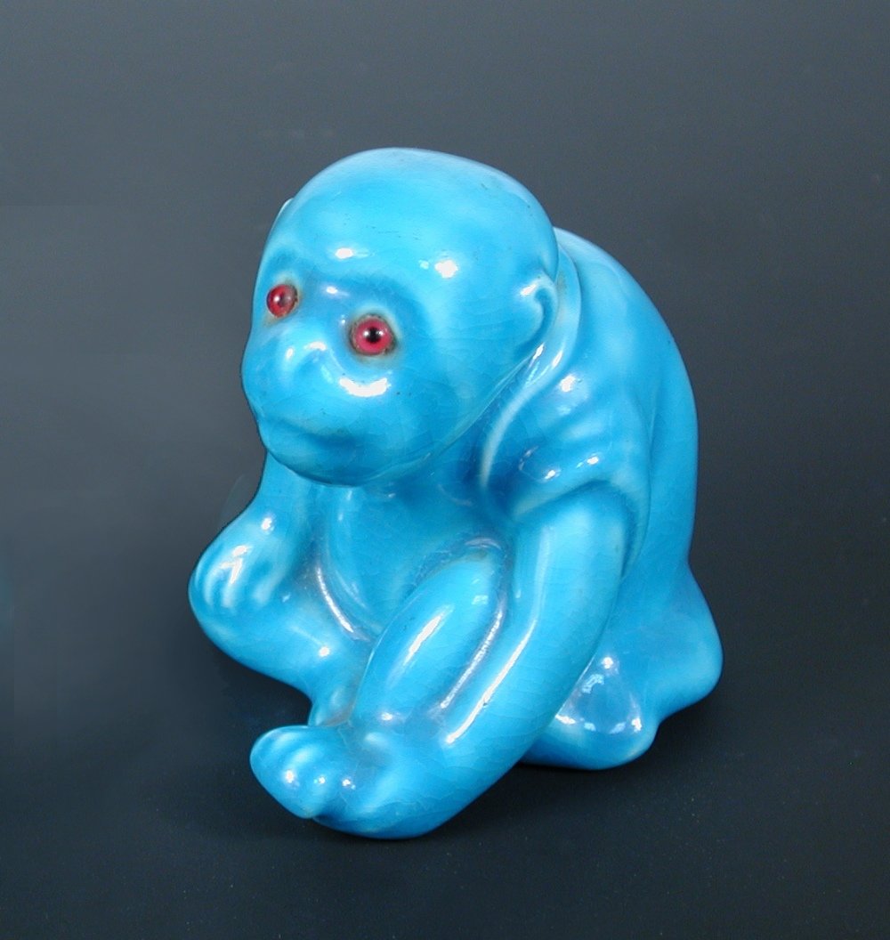 A Bernard Moore turquoise glazed monkey, - May 01, 2014 | Cheffins in ...