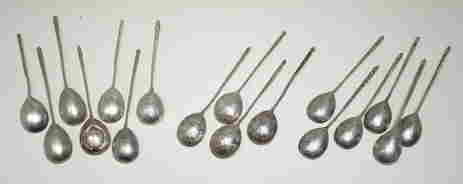 RUSSIAN SET of SIX SILVER TEA SPOONS, 1894, M. - Oct 24, 2021 | V.N ...