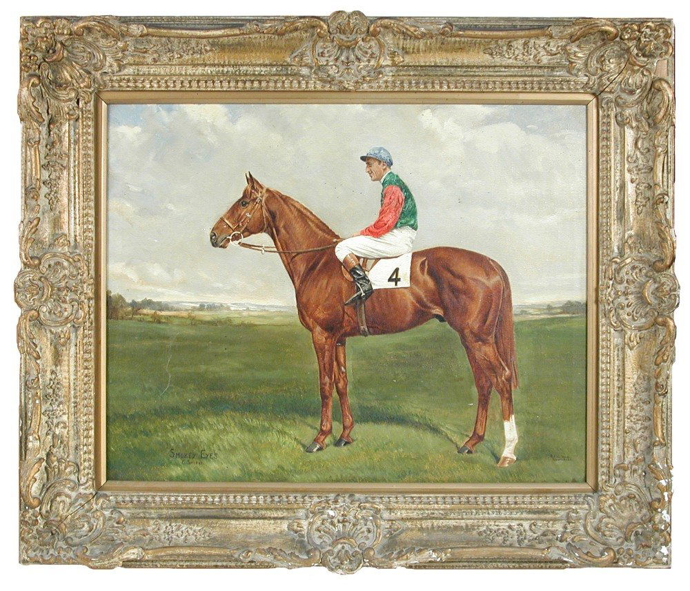 R Anscomb Smokey Eyes, A Chestnut Racehorse, With C