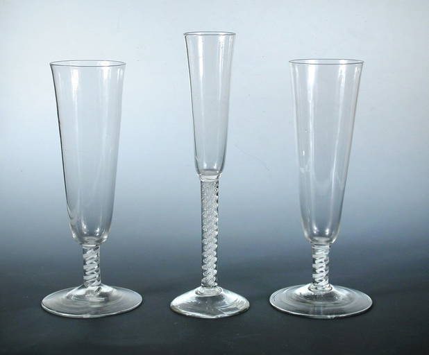 A Tall Air Twist Glass,