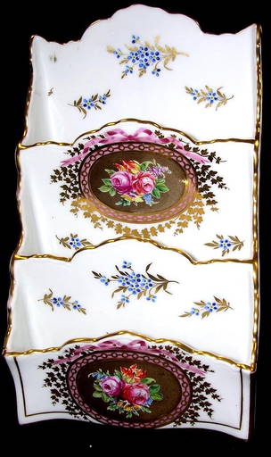 A 19th Century French Porcelain Letter Rack