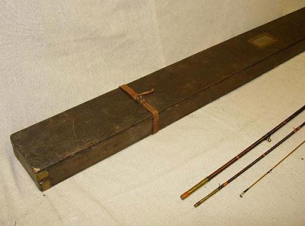 505: A STAINED PINE ROD BOX