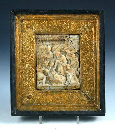 Alabaster Nativity Plaque
