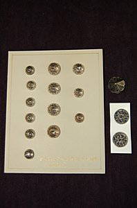A Group Of Norwegian Domed Buttons, 19th Century,