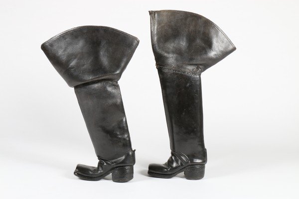 A rare pair of 'Marlborough bucket' boots, English,
