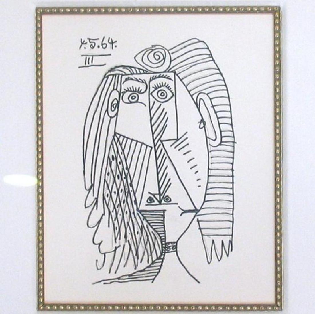PABLO PICASSO - LITHOGRAPH LINE DRAWING