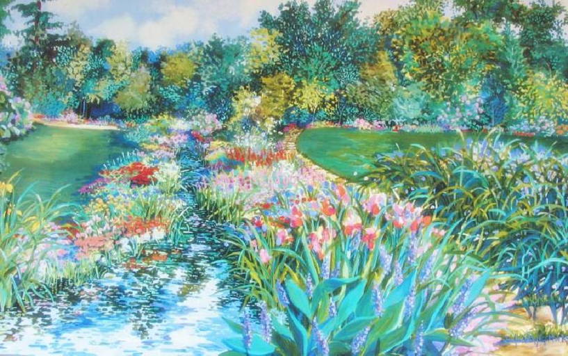 Jennifer Winship Mark Spring Stream Landscape Garden