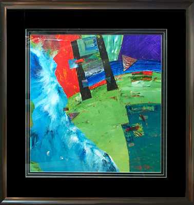 Abstract Rick Ott Custom Framed Original Art