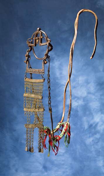 362: Unique New Mexican Ring Bit with Crow Indian Reins