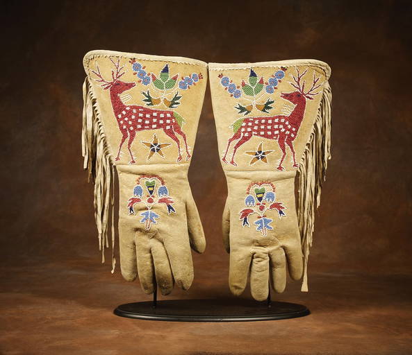 Plateau Pictorial Beaded Gauntlets
