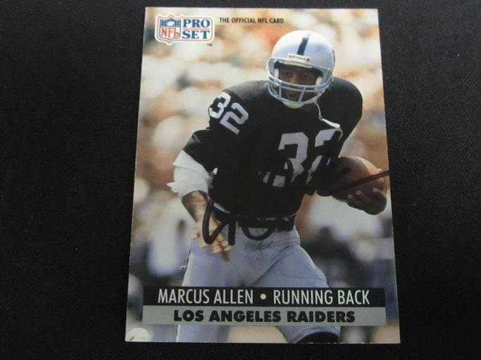 Marcus Allen Autographed Trading Card W/coa
