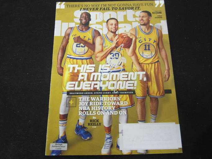 Steph Curry Signed Magazine W/coa