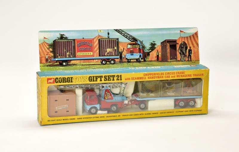 Corgi Toys, Gift Set 21 Chipperfields Circus Crane