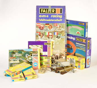 Faller, Ams, Konvolut Streckenteile, Auffahrrampen, 2