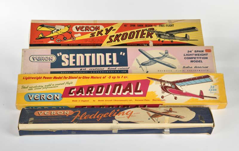 Veron, 4x RC Modellflugzeug "Cardinal Fledgeling Sentinal Sky Scooter ...