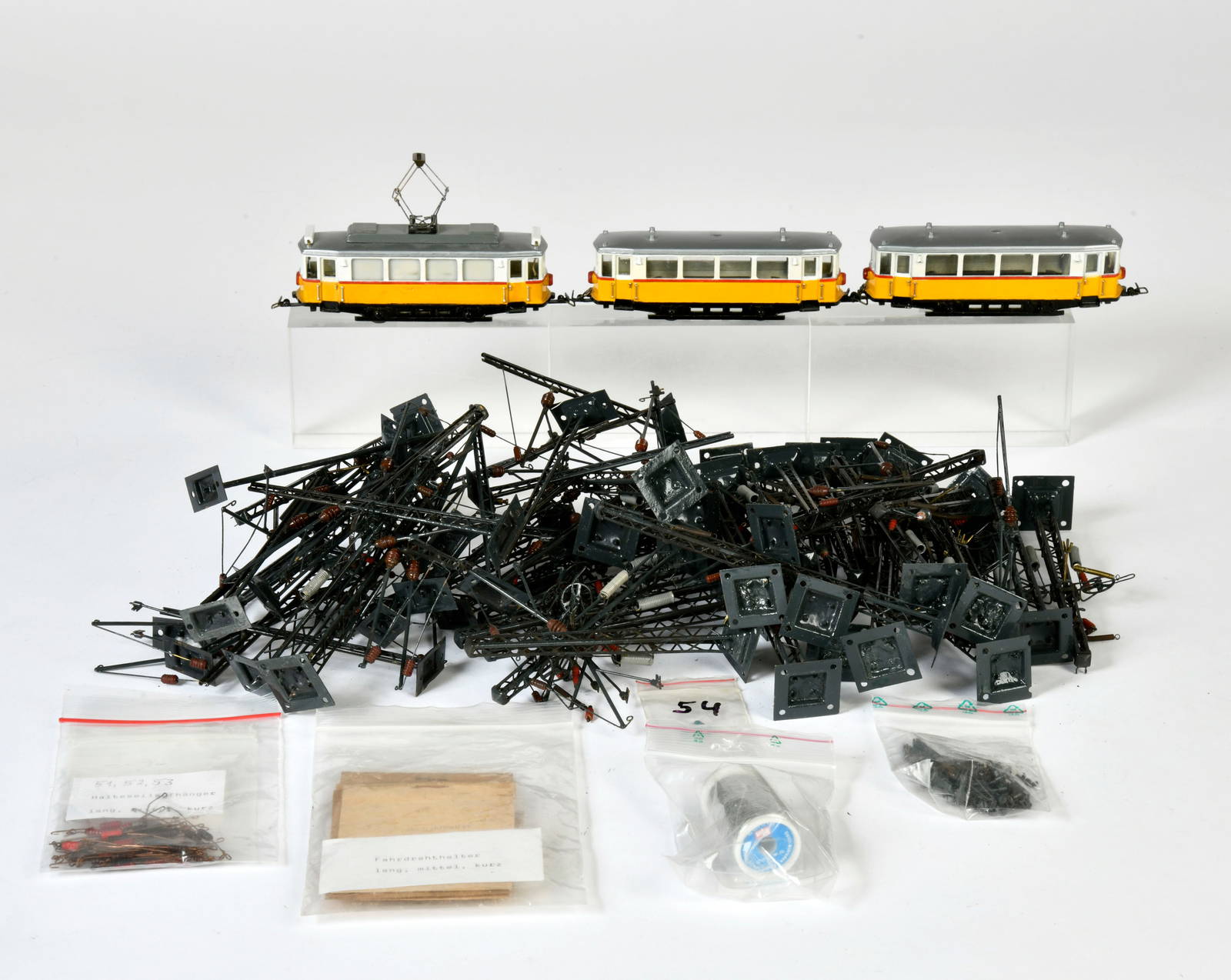 Hamo, Strassenbahn Mit 2 Anhangern Und Diversen Modellbau ...