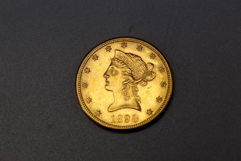 1898 Liberty Head $10 Gold Coin.