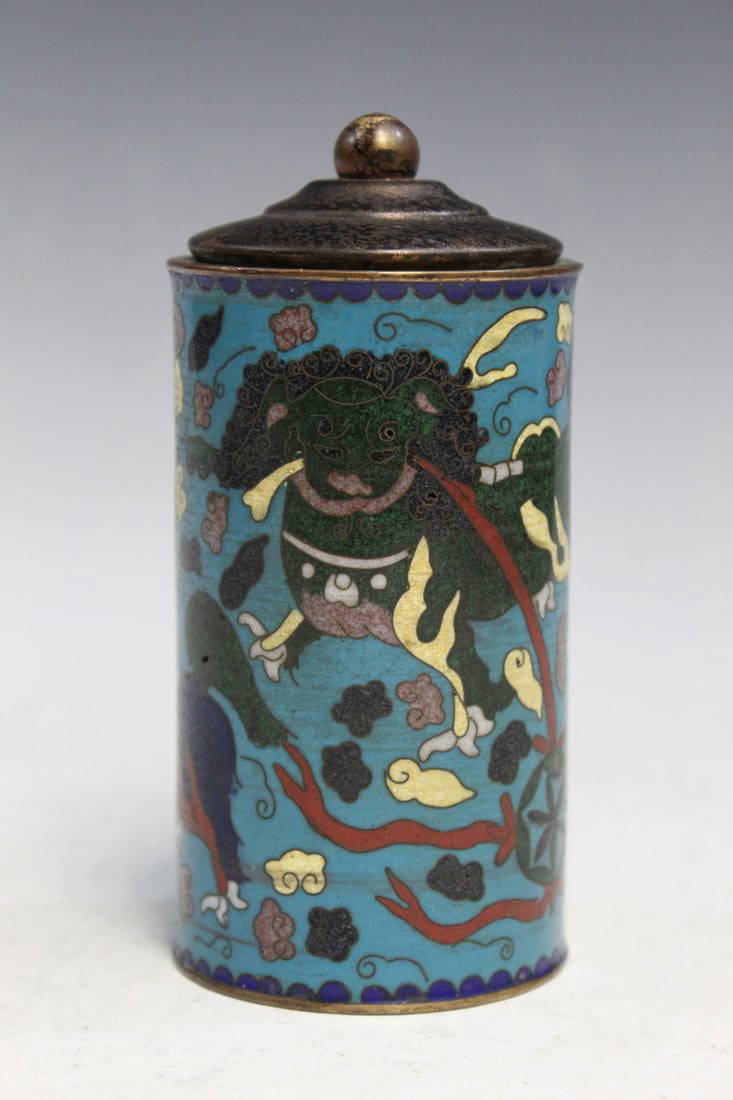 Chinese Cloisonne Inkwell Auction