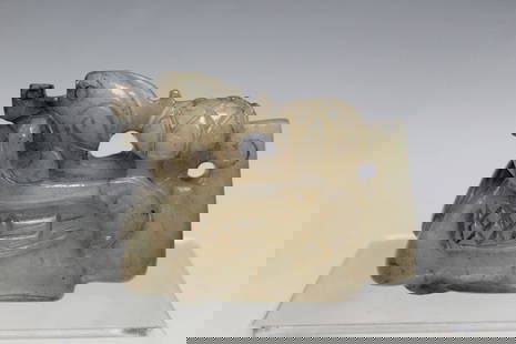 Chinese Carved Jade Duck