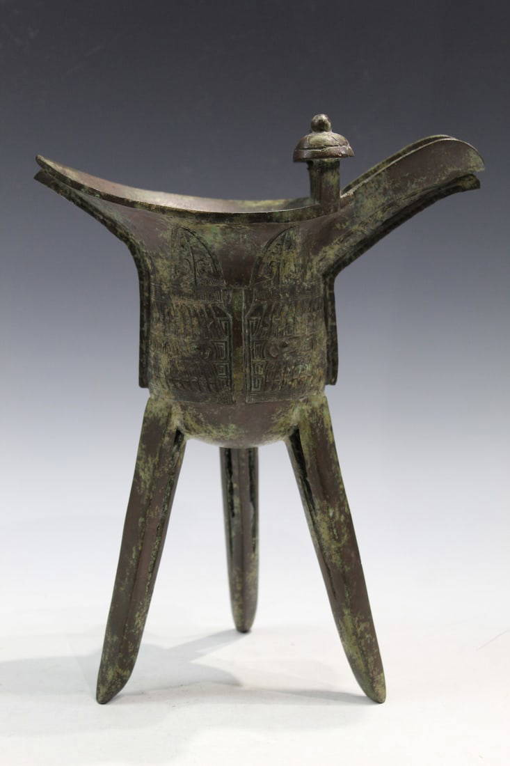 Large Chinese Bronze Libation Cup Auction