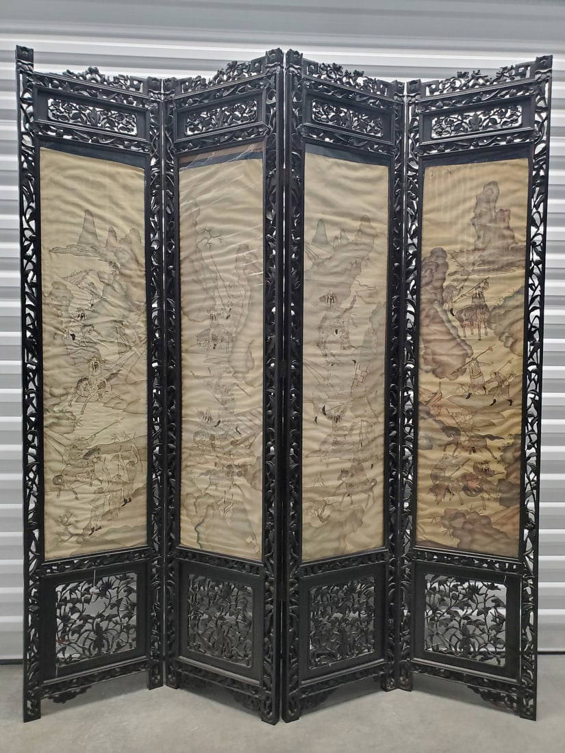 Four Chinese Kesi Panels Auction