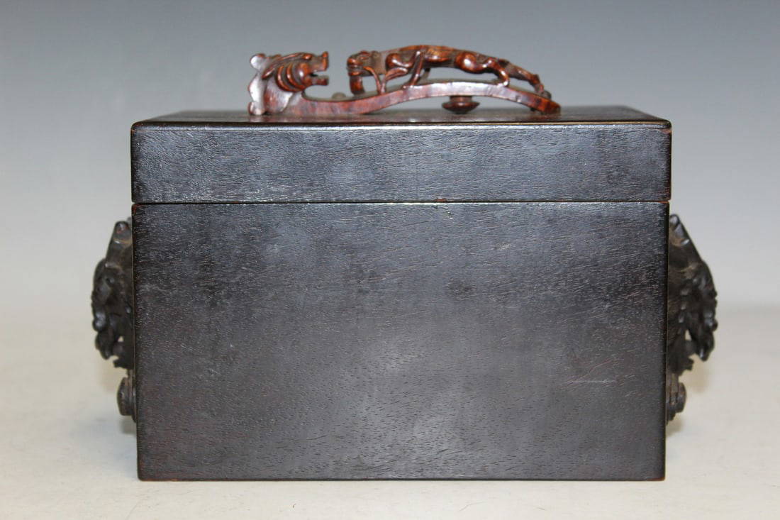 Chinese Zitan Wood Box Auction