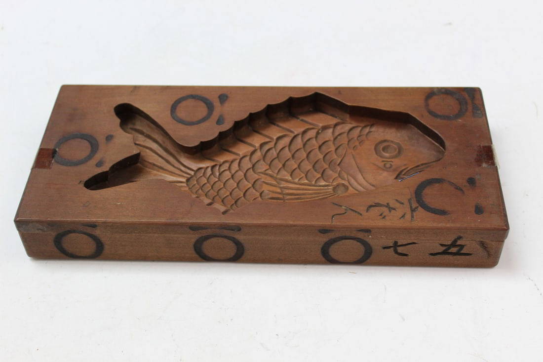 Japanese Carved Wood Bake Mold Auction