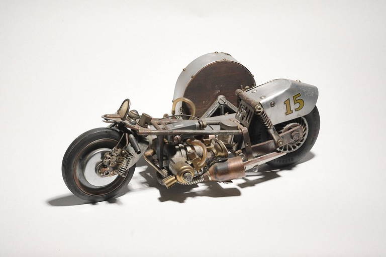 Hand-Made Motorcycle Sculpture with side car - Feb 20, 2021 | Atlas ...