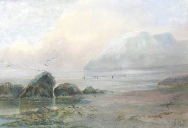 William Deakin 'in Cardigan Bay', Watercolour, Sig