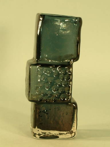 A Whitefriars Drunken Bricklayer Vase In Indigo